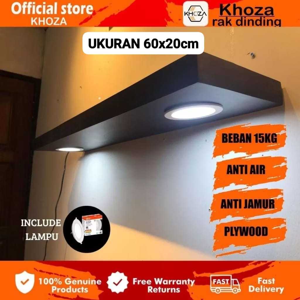 Jual RAK DINDING LAMPU TIDUR LAMPU 60x20 , LAMPU MONITOR LED RAK LAMPU ...