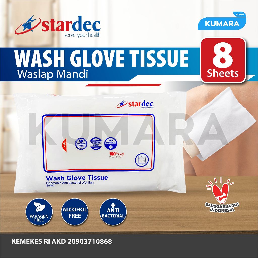 Jual STARDEC - Wash Glove Tissue isi 8'S | Shopee Indonesia