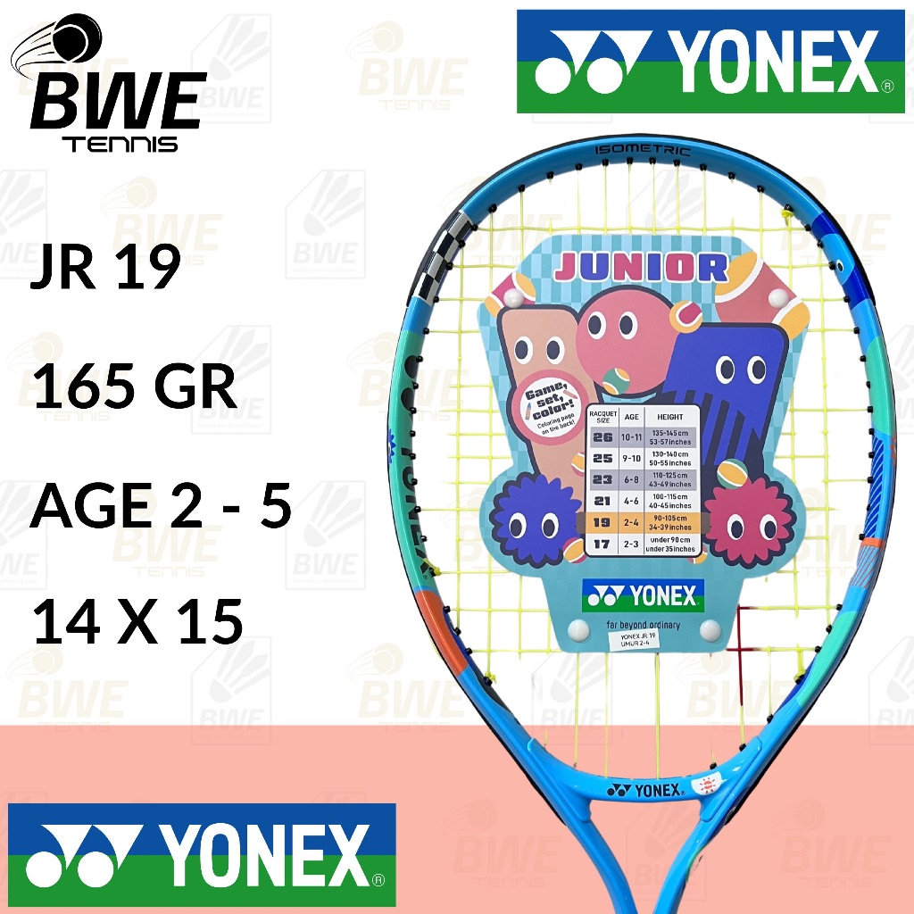Jual RAKET TENNIS YONEX JUNIOR JR19 165GR - RAKET TENIS LAPANGAN ANAK ...