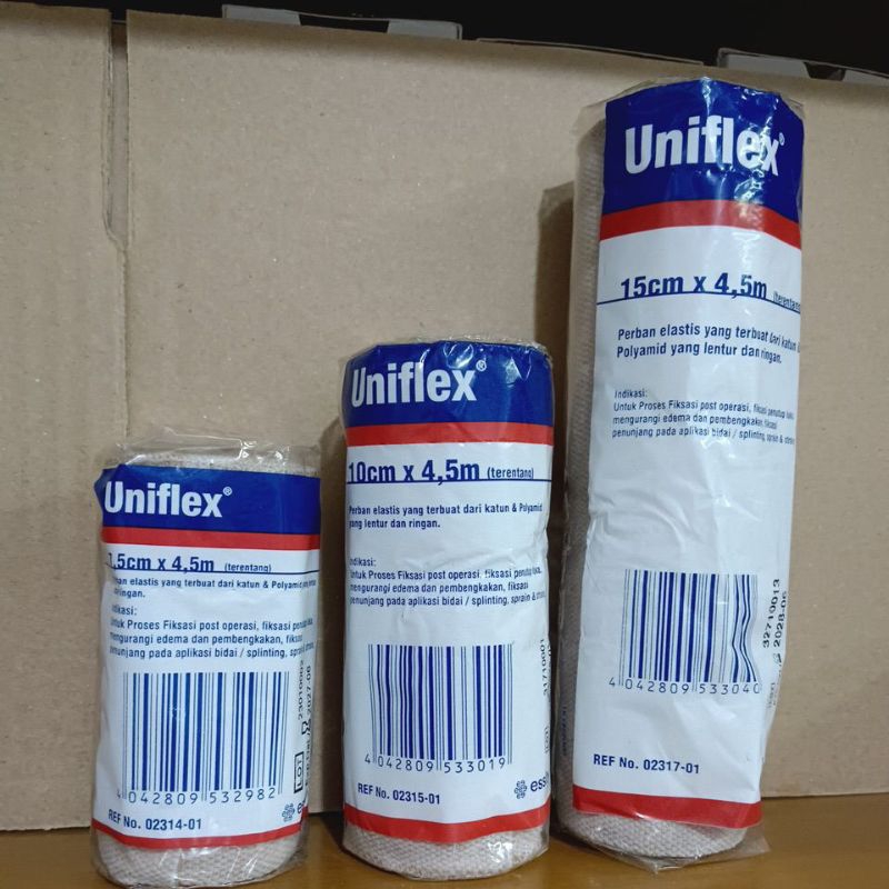 Jual Uniflex perban elastis ukuran 7.5cm 10cm dan 15cm x 4.5m | Shopee ...