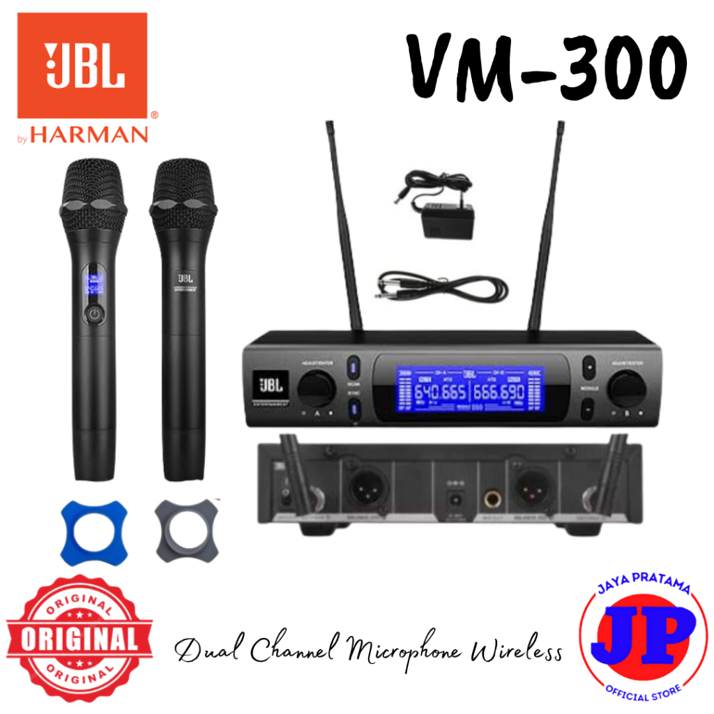 Jual JBL VM300 Mic Dual Channel Microphone Wireless Original VM-300 ...