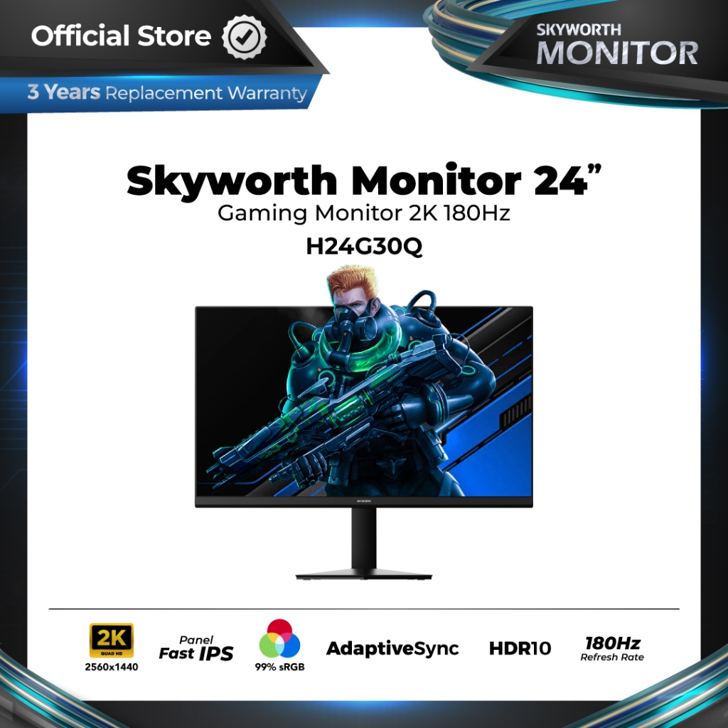 Jual SKYWORTH MONITOR 24 inch 2K 180HZ H24G30Q | Shopee Indonesia