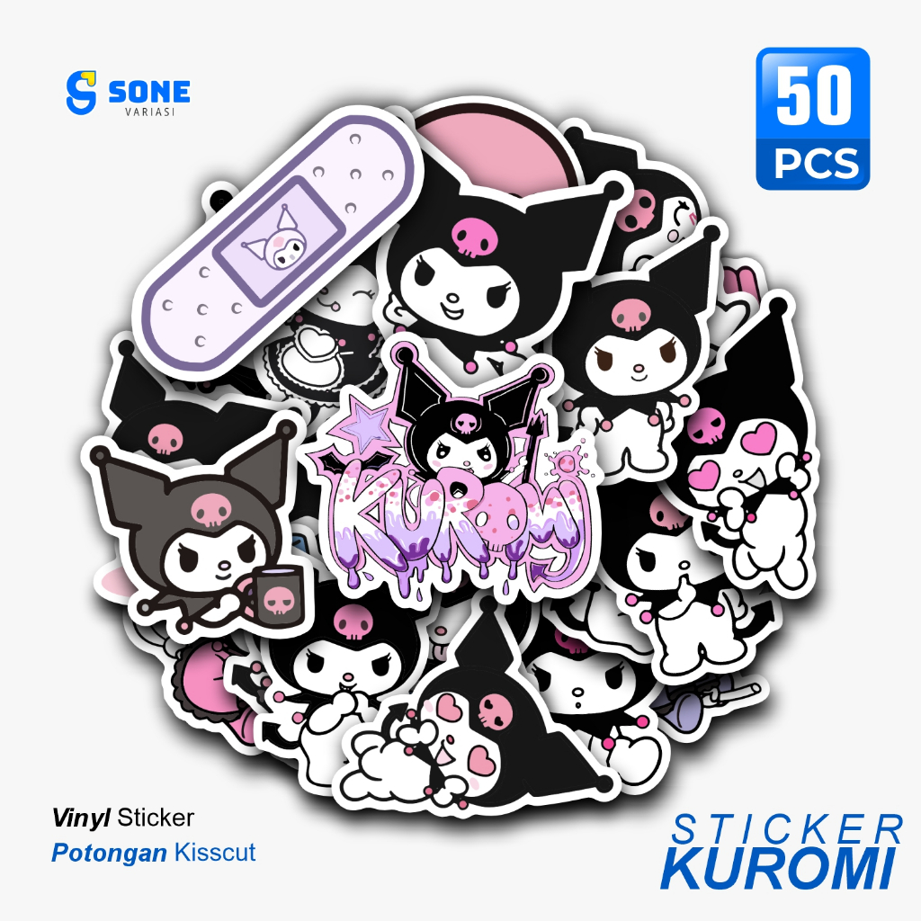 Jual Sticker Pack KUROMI / Stiker Kartun Animasi Paper Vinyl Deco Buku ...