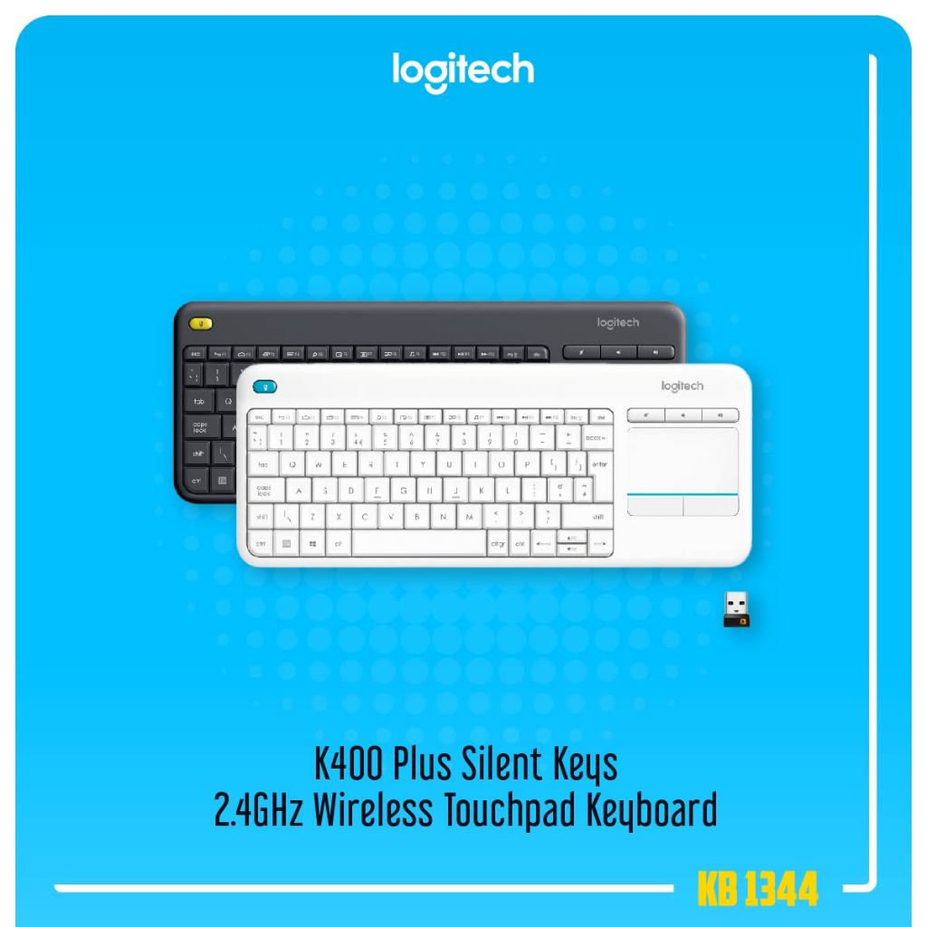 Jual Logitech K400 Plus Silent Keys 2.4GHz Wireless Touchpad Keyboard ...