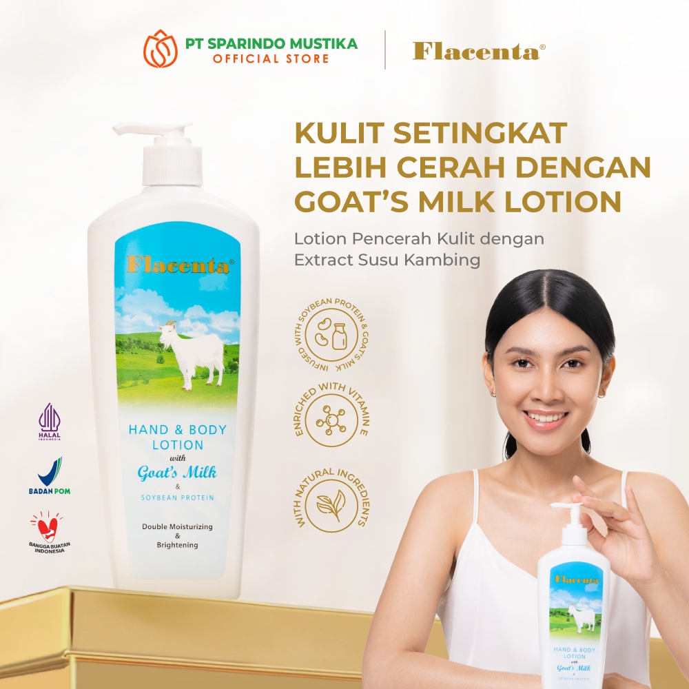 Jual FLACENTA Whitening Body Lotion Goat's Milk 500ml Lotion ...