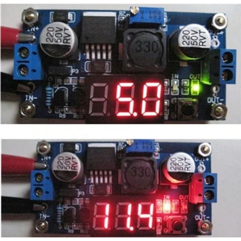 Jual LM2596 module DC TO DC stepdown step down display voltmeter 7 segment | Shopee Indonesia