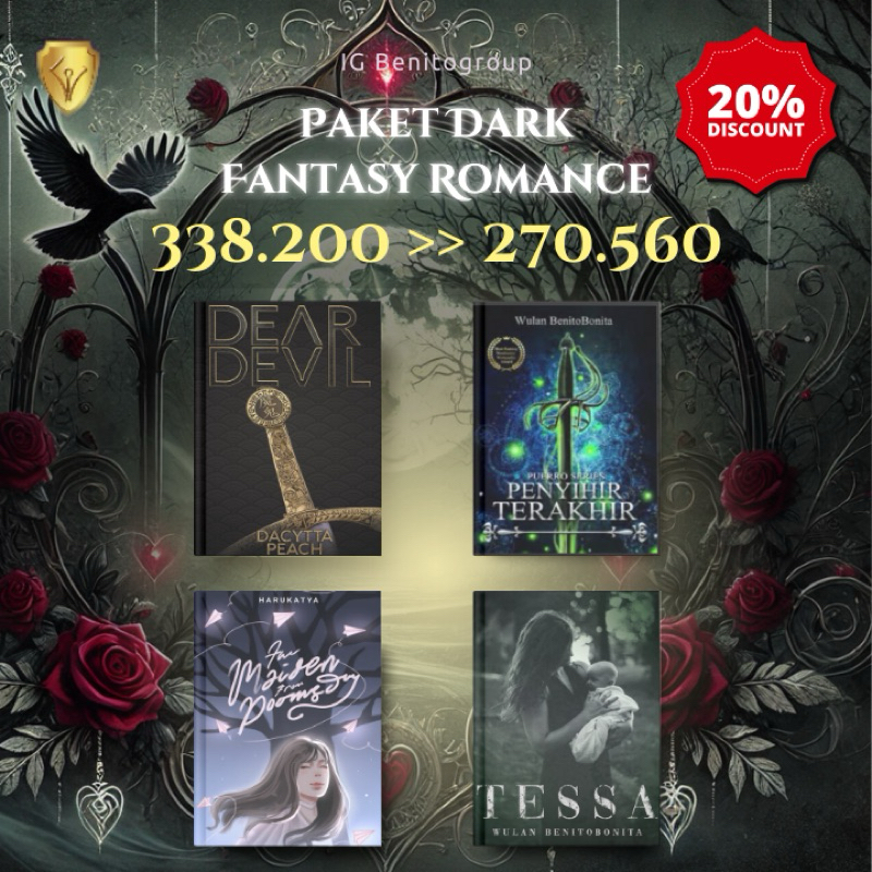 Jual Paket Novel Dark Fantasy Romance Fantasi Romansa - Wattpad Tinlit Original, Diskon 20 ...