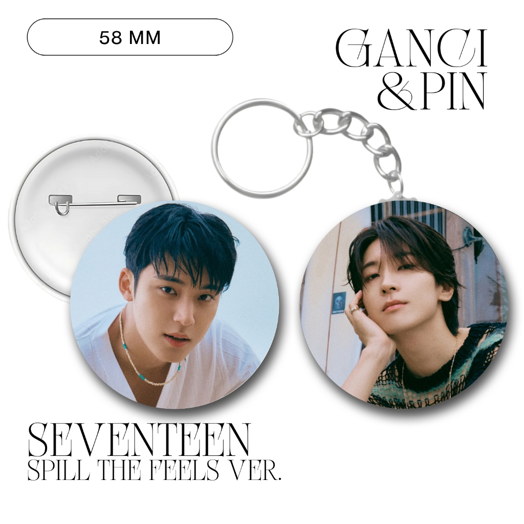 Jual GANCI SEVENTEEN PIN SPILL THE FEELS KEYCHAIN 58 MM GANTUNGAN KUNCI ...