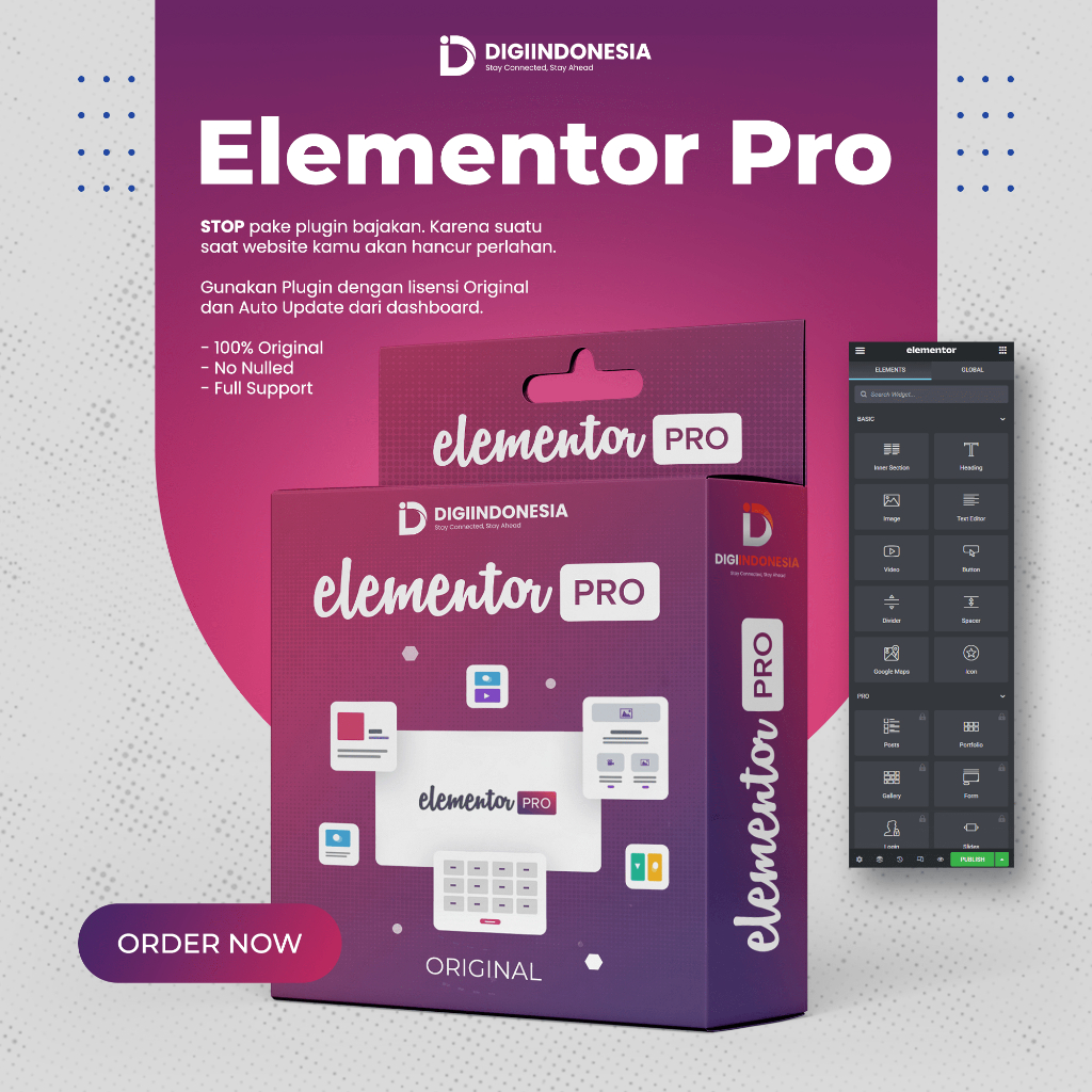 Jual Elementor pro + lisensi Auto Update 100% Original Pertahun + Full ...