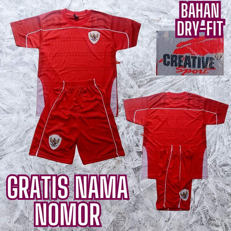 Jual JERSEY TIMNAS INDONESIA TERBARU/BAJU TIMNAS MERAH UMUR 1-13THN ...