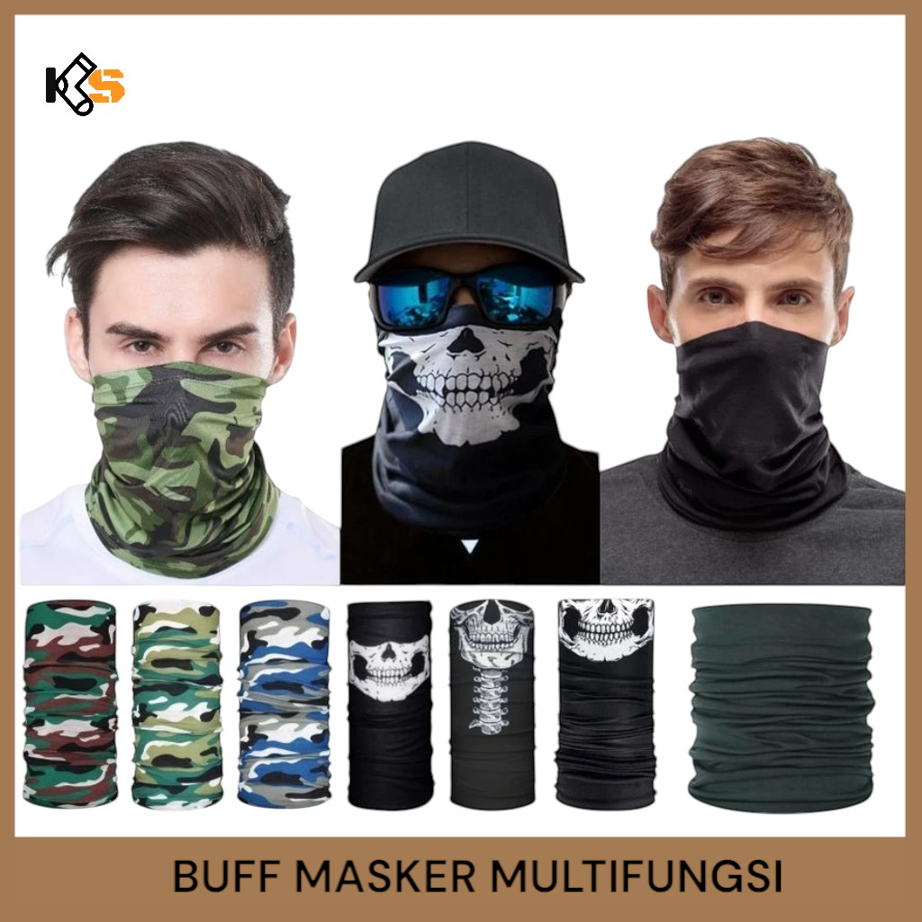 Jual Masker Baff Bandana Berkendara Motor Multifungsi Polos Hitam Dan ...