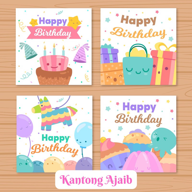 Jual Kartu Ucapan Selamat Ulang Tahun | Birthday Card Cantik | Shopee Indonesia
