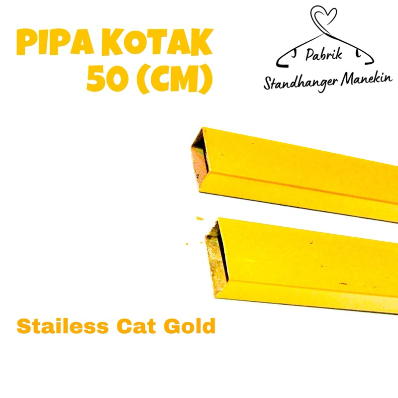 Jual Pipa Kotak Stainless Cat GOLD 50 cm | Pipa Kotak Display | Besi ...