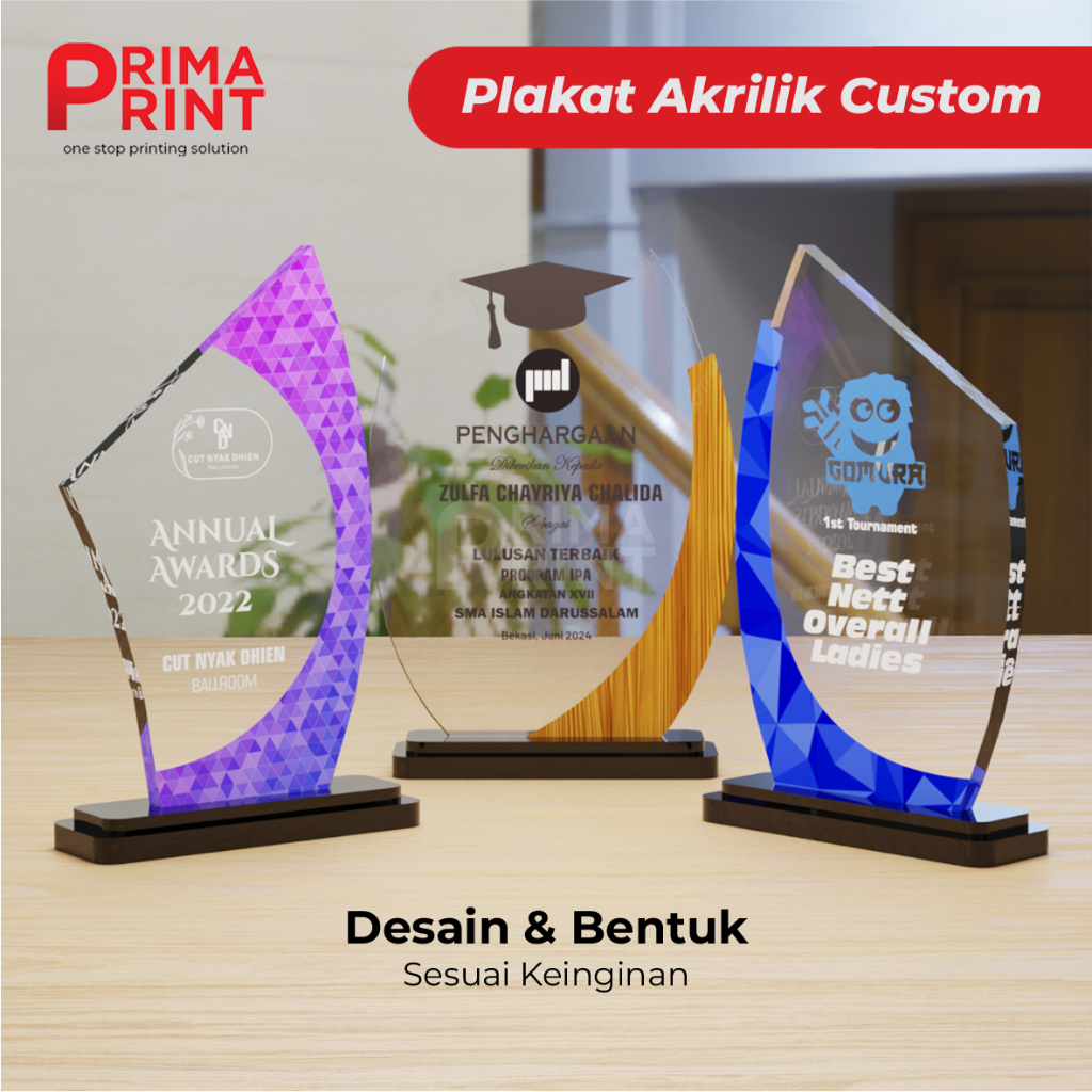 Jual Plakat Akrilik - Piagam Penghargaan Akrilik TROPHY, Plakat Wisuda ...