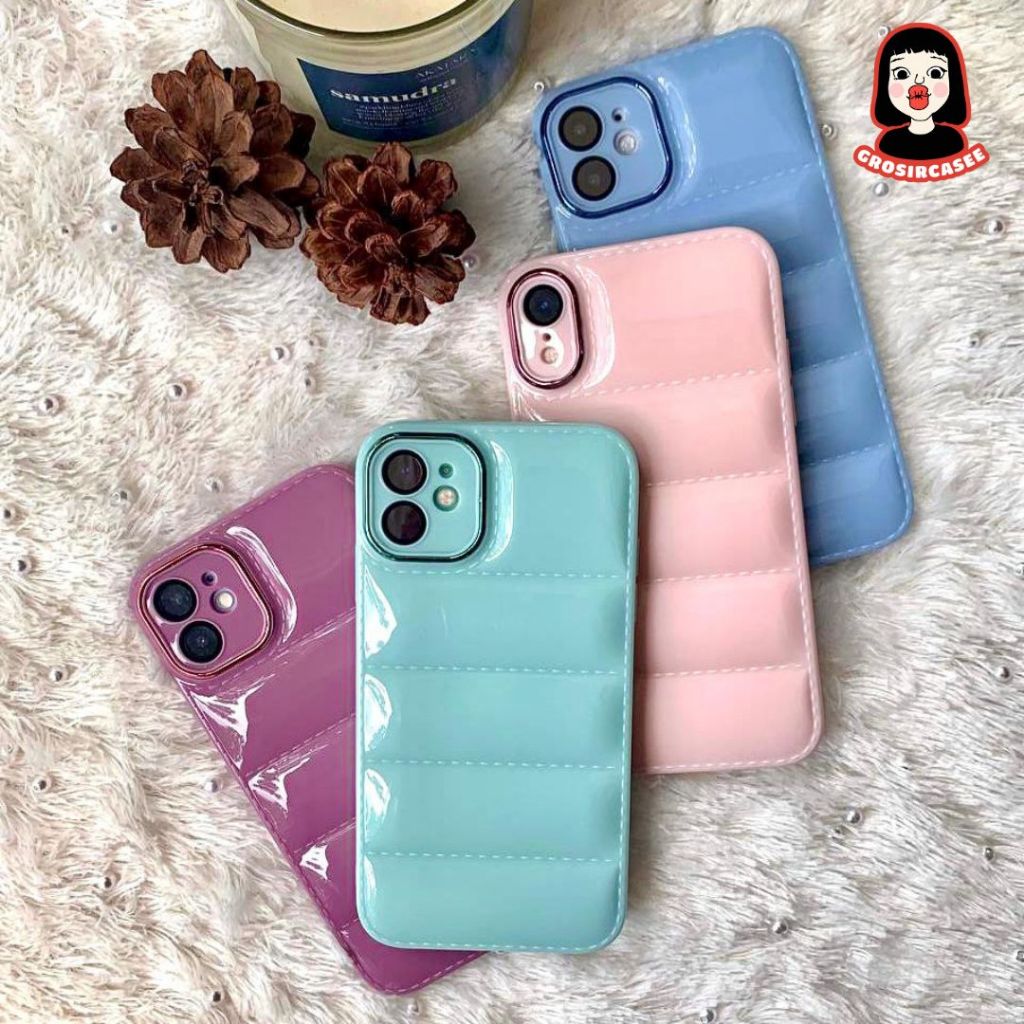 Jual Glossy Puff case iphone 7 8 plus x xs xr max 11 12 pro max ...