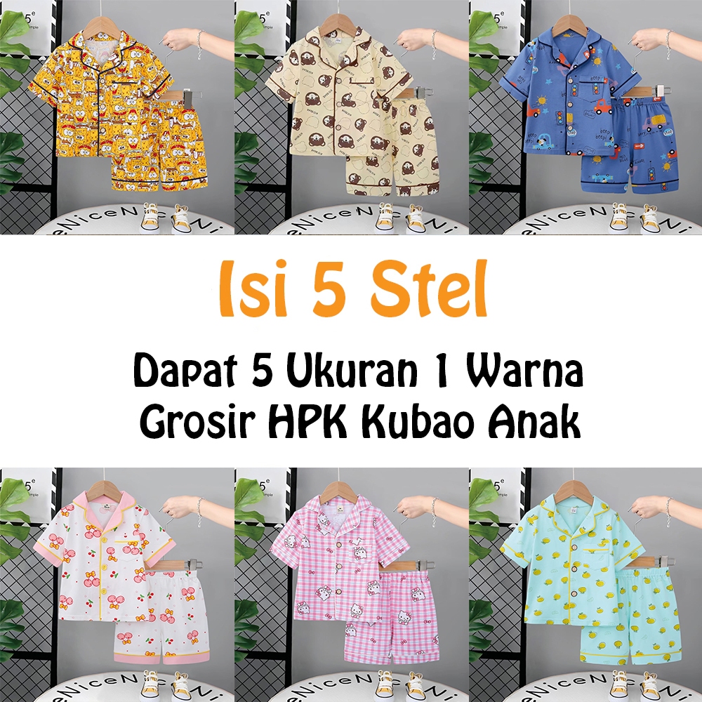 Jual Isi 3 Stel Piyama HP Kemeja Kubao (Kemeja Lengan Pendek Celana ...