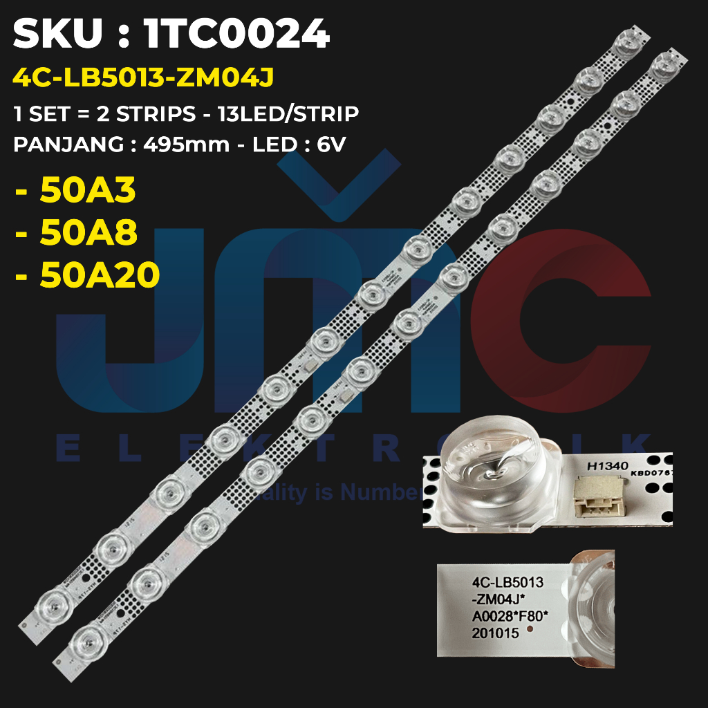 Jual BACKLIGHT TV TCL 50 INCH 50A3 50A8 50A20 4C-LB5013-ZM04J | Shopee Indonesia