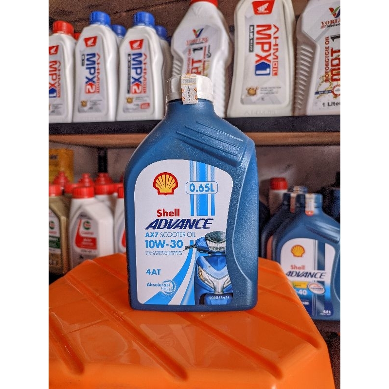 Jual Oli Mesin Motor Matic Shell AX7 10W-30 650ml Untuk Beat Genio ...