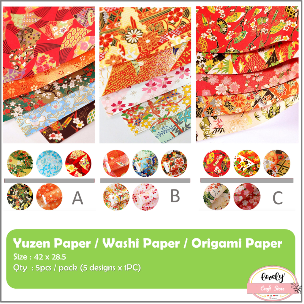 Jual LovelyCraftStore | A3size 42x29cm 5pcs kertas origami jepang ...