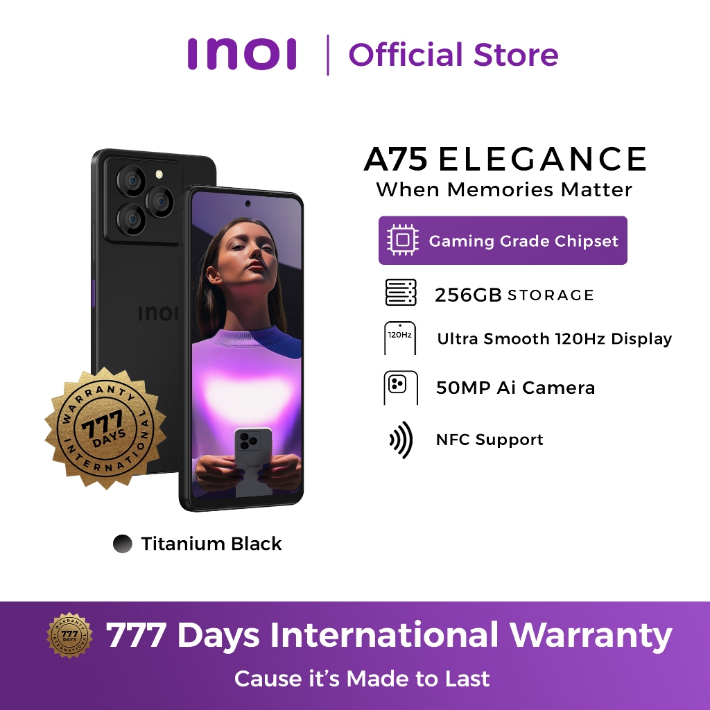 Jual INOI A75 ELEGANCE 6GB + 256GB | Mediatek Helio G99 Octa Core ...