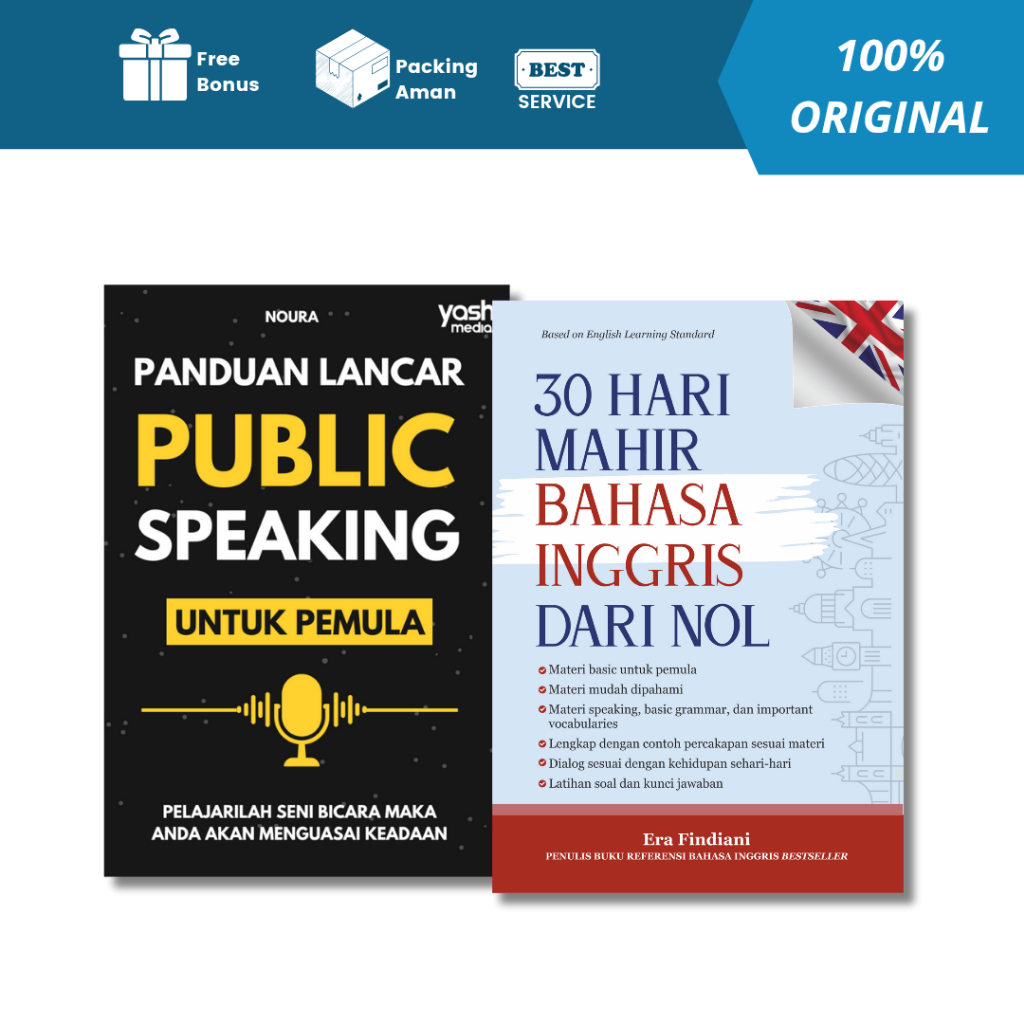Jual Paket Murah 2 Buku Public Speaking Bahasa Inggris Panduan Lancar Public Speaking+30 Hari ...