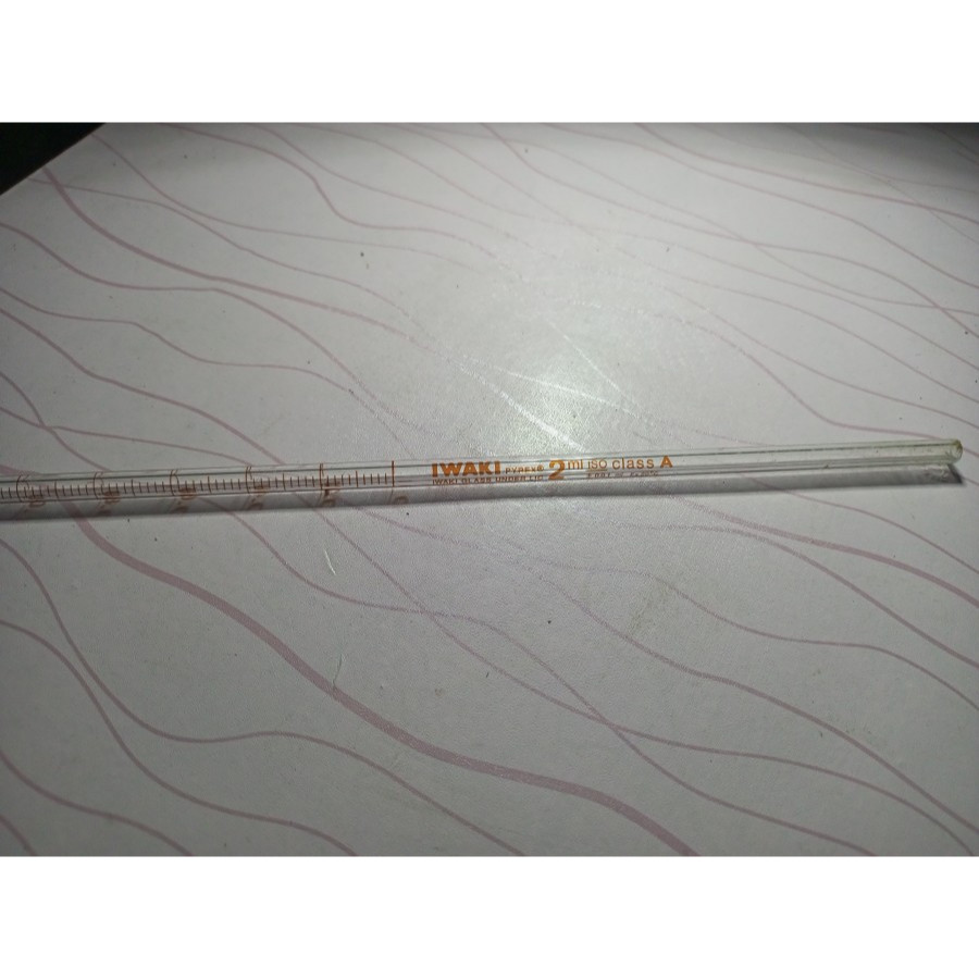 Jual Measuring Pipette 2 ml pipet ukur 2 ml IWAKI pyrex grade/ class A ...