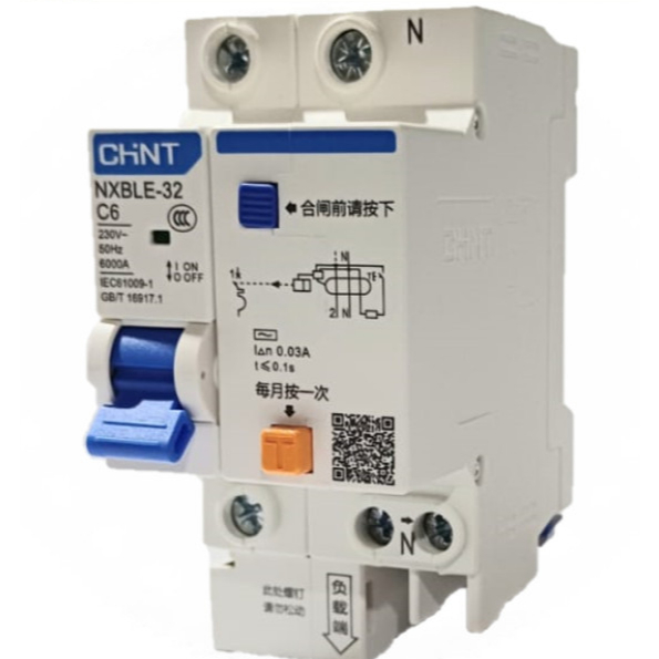 Jual RCBO MCB ELCB CHINT NXBLE-32 1P+N 30mA 6A | Shopee Indonesia
