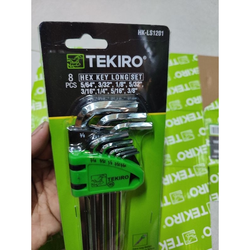 Jual tekiro kunci L set panjang 8pcs inchi 5/64" - 3/8"/ hex key long ...