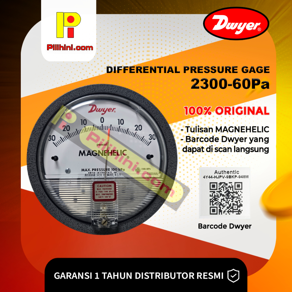 Jual Dwyer 2300-60PA Magnehelic Differential Pressure Gage | Shopee Indonesia