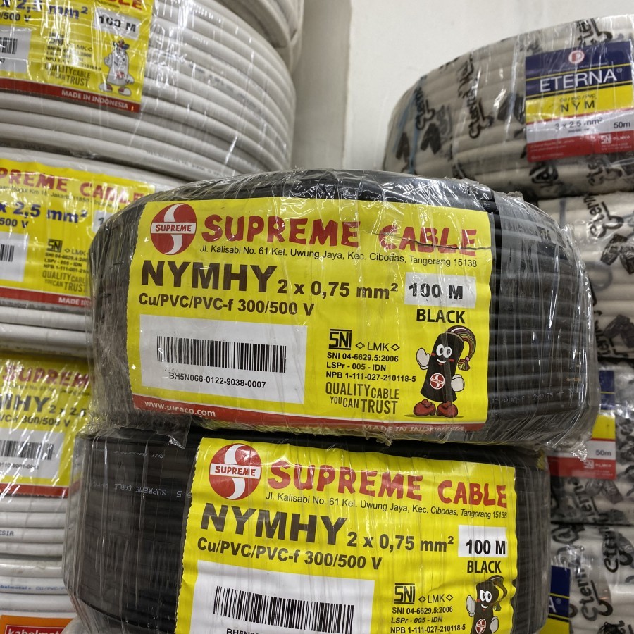 Jual kabel supreme nymhy 2x0.75 @ meteran potongan per meter | Shopee Indonesia