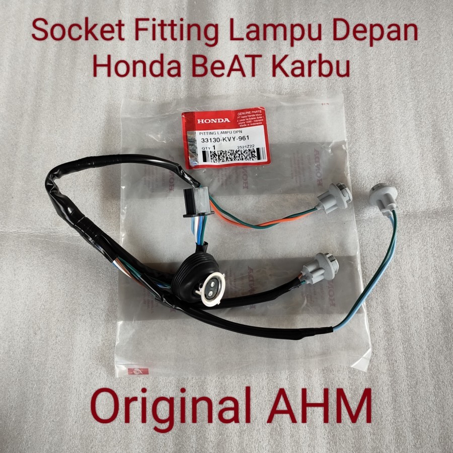 Jual Pitting Fiting Lampu Depan / Socket Comp BeAT Karbu [33130-KVY-961 ...