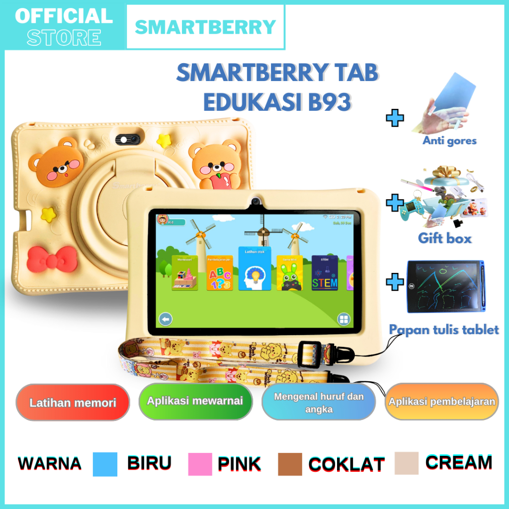 Jual SMARTBERRY KIDS STUDY TAB B93 tab 4/128GB / Tablet Anak / Tablet 7 ...