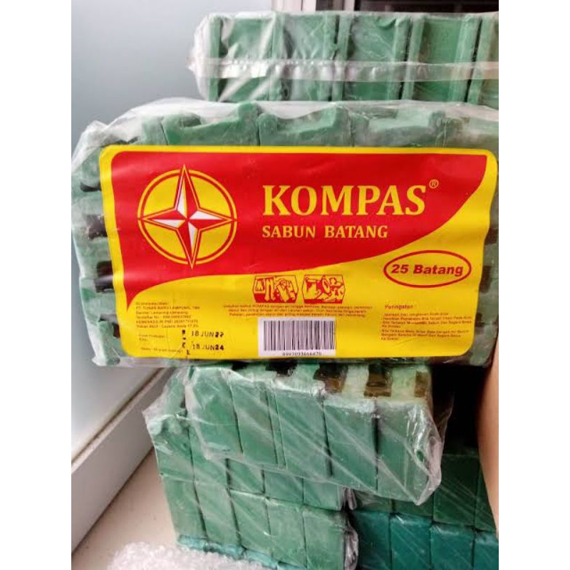 Jual sabun kompas batang//sabun cuci kompas// 1 pack isi 25 batang ...