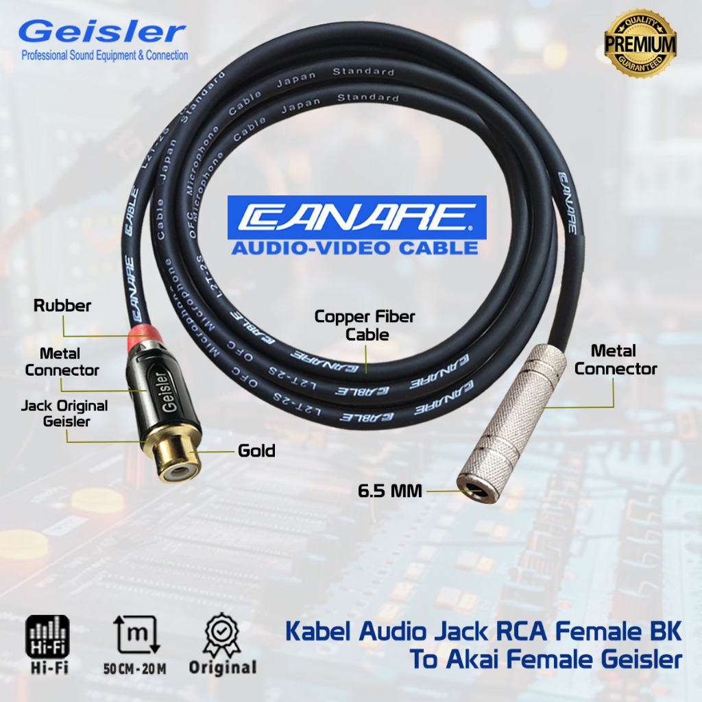 Jual Kabel Audio Converter 1x RCA Female BK to 1x Akai Cewe Geisler ...
