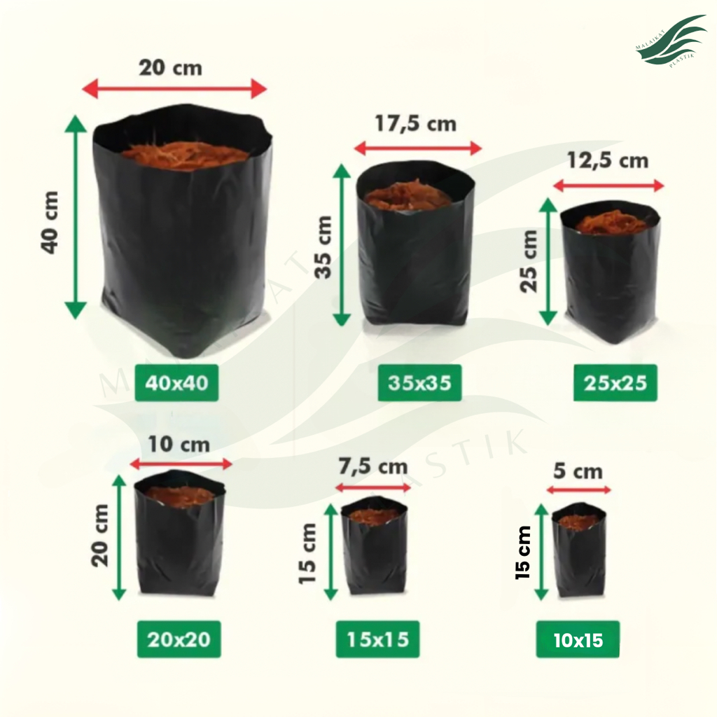 Jual Polybag Semai Bibit 10x15 cm Tebal 1000pcs - Polibag semai benih ...