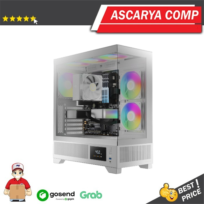 Jual CASE GAMDIAS ATLAS M1 ARGB 3XFAN ARGB With Digital Display - WHITE ...