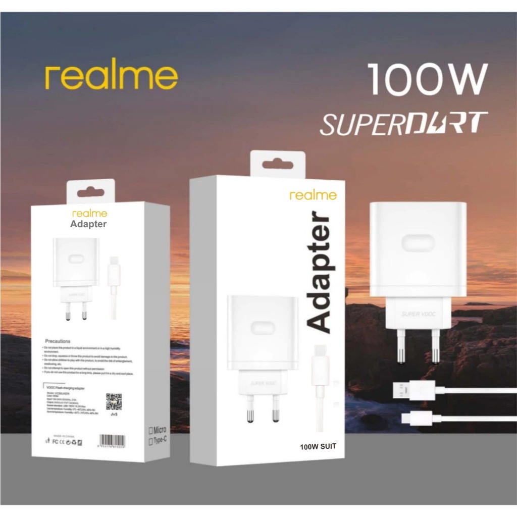 Jual Charger Fast Charging REALME 100W SuperVooc USB Micro & Type C ...
