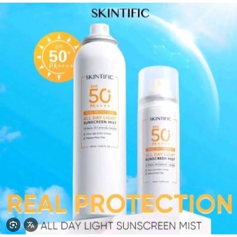 Jual Skintific All Day Light Sunscreen Spray Spf 50 PA+++ 50ml & 120ml | Shopee Indonesia