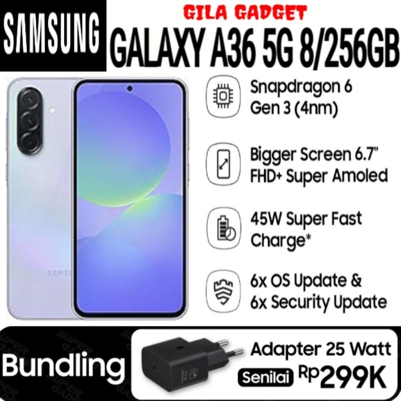 Jual SAMSUNG GALAXY A36 5G RAM 8/256GB GARANSI RESMI SEIN | Shopee ...