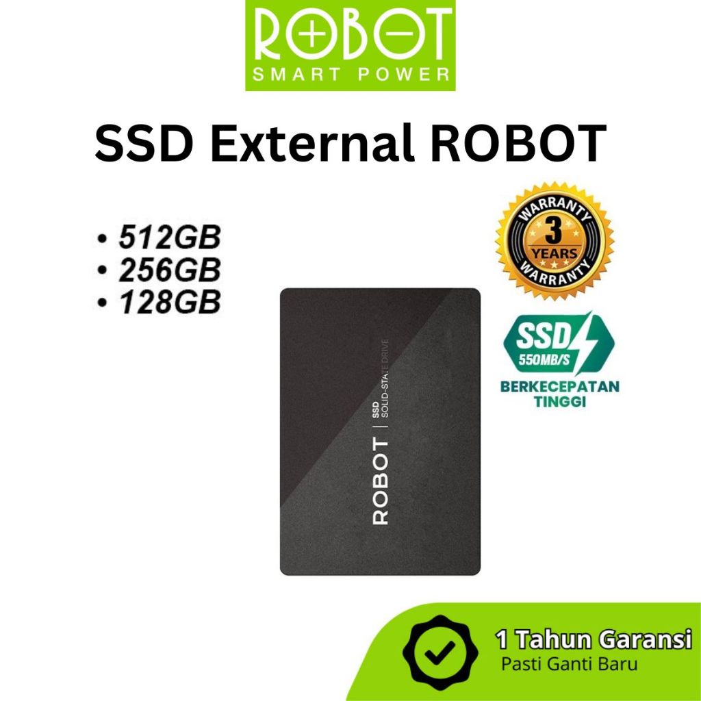 Jual ROBOT ssd external rssd128 Kapasitas 128GB Kecepatan Fast 500MB/S ...