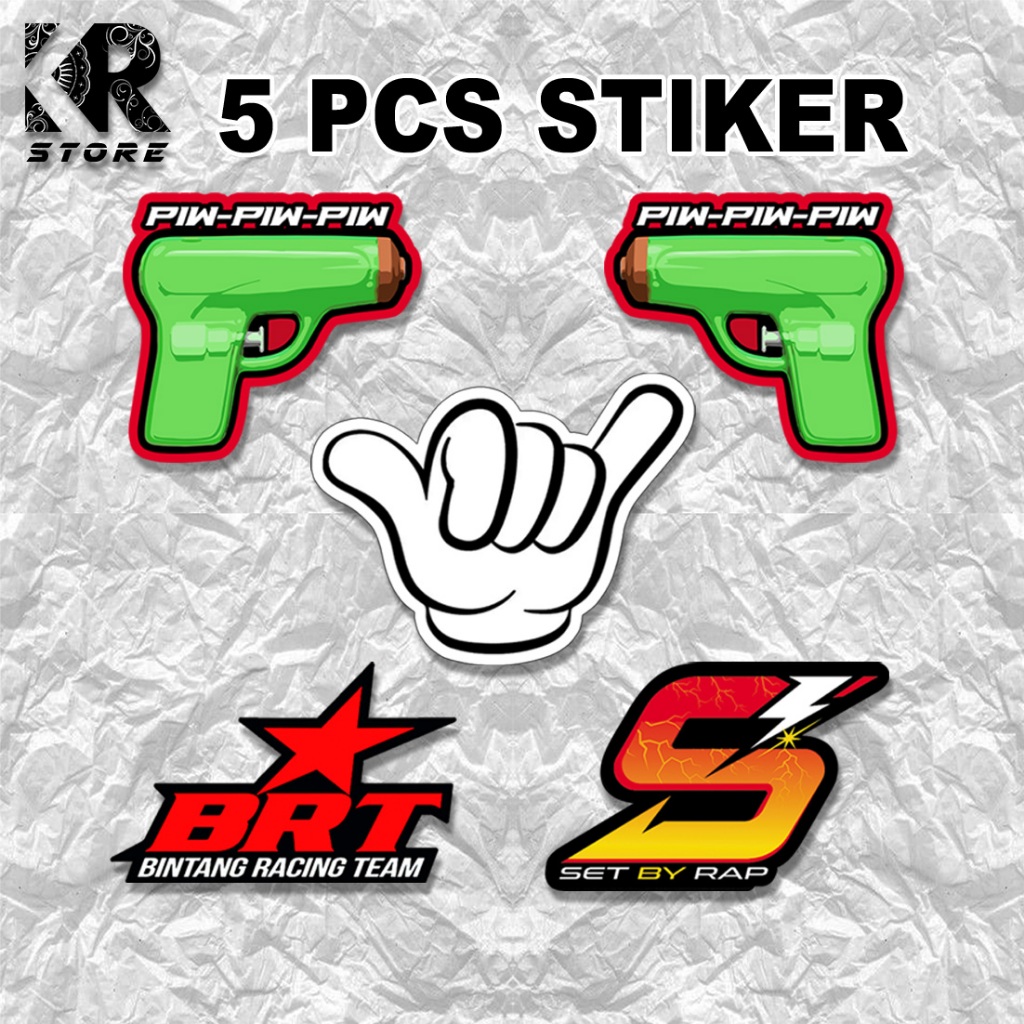 Jual Paket A Stiker isi 5 pcs | sticker racing label sticker motor ...