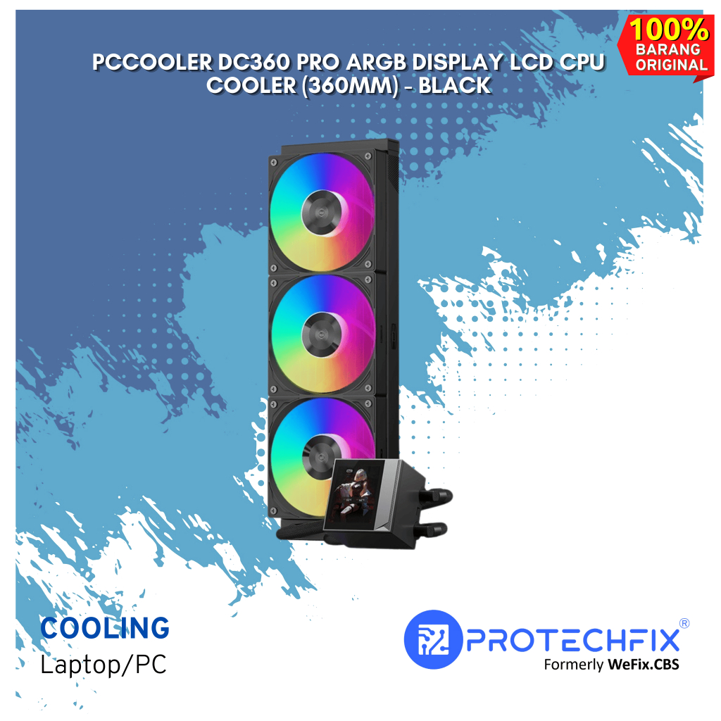 Jual PCCOOLER DC360 PRO ARGB DISPLAY LCD CPU Cooler (360MM) - Black ...
