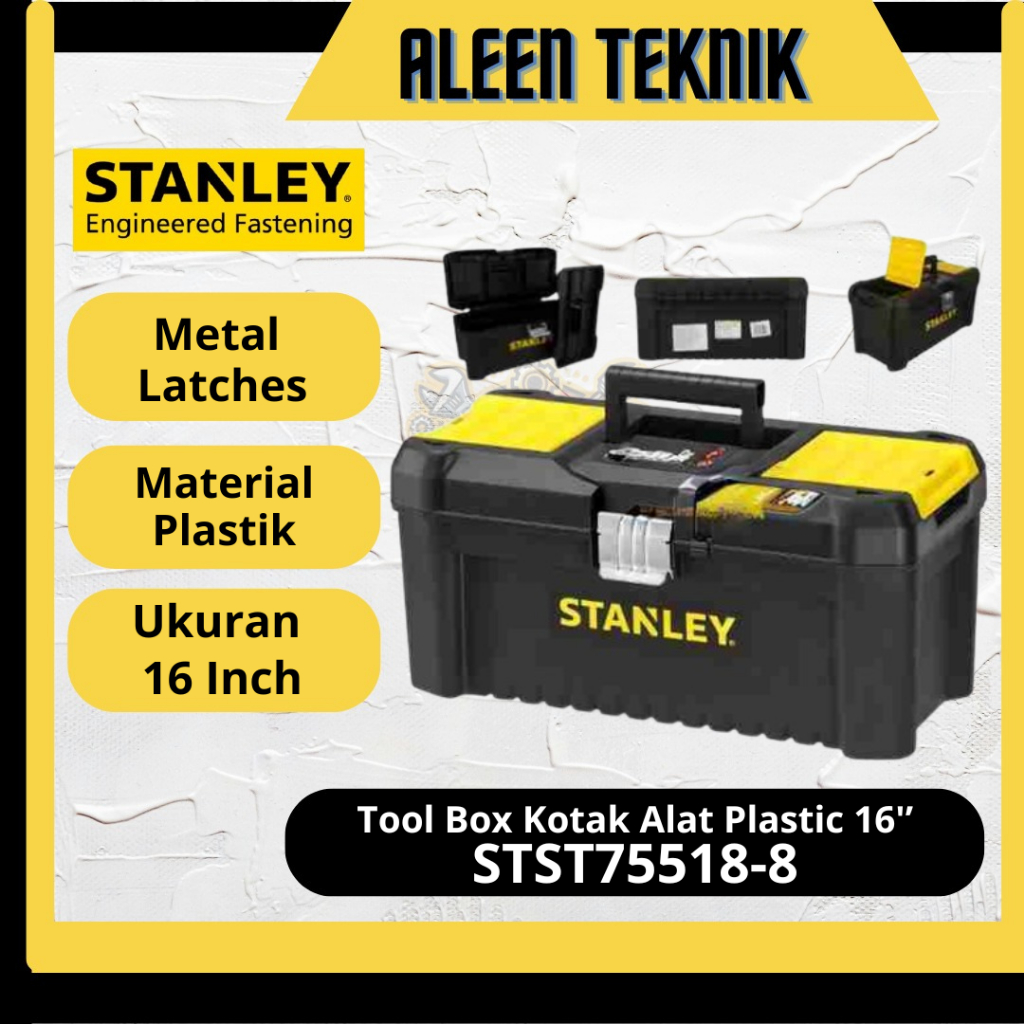 Jual Tool Box Kotak Alat STANLEY STST75518-8 Plastic Tool Box 16 Inch ...