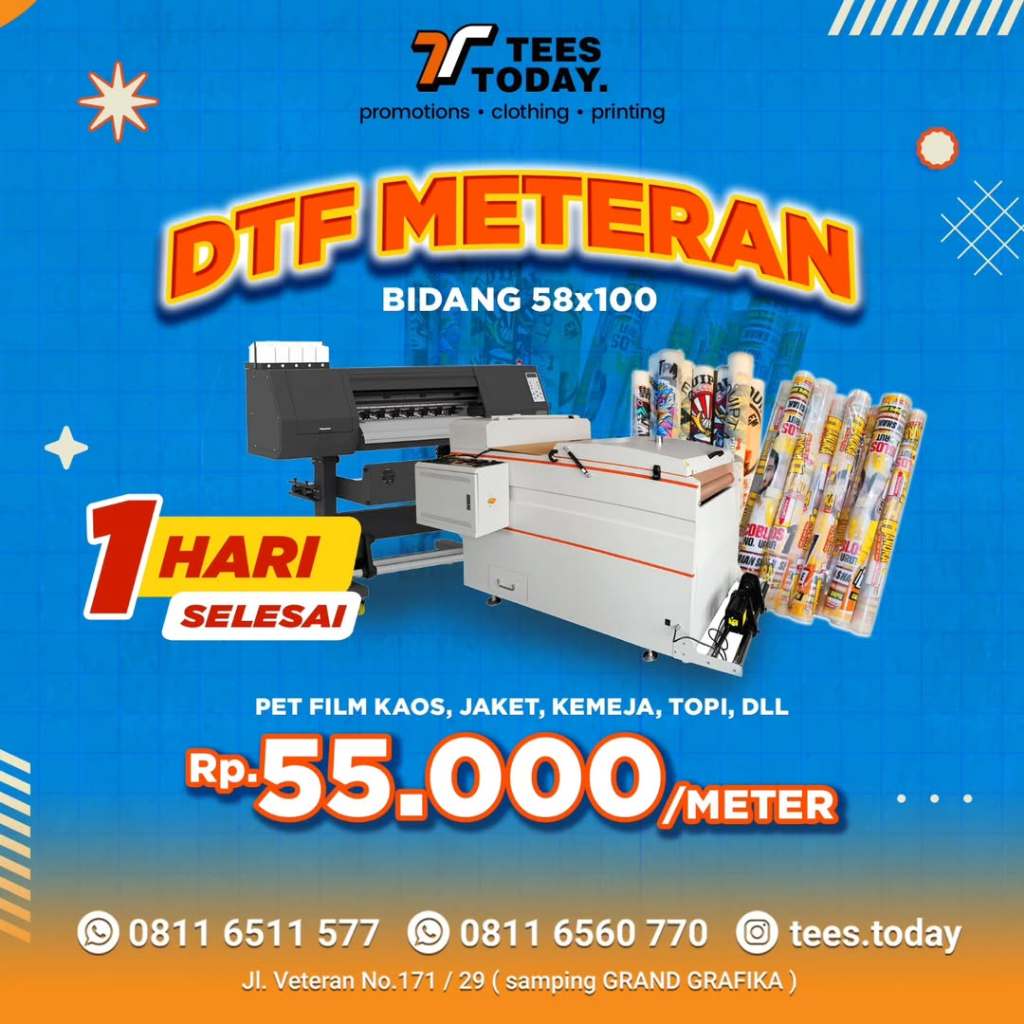 Jual PRINT DTF METERAN / CETAK SABLON DTF DIGITAL | Shopee Indonesia
