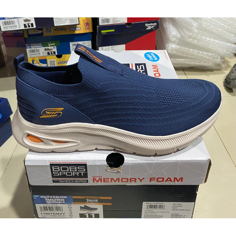 Jual Skechers BOBS UNITY 118076 NavyMens size 45(29cm) Made in Vietnam ...