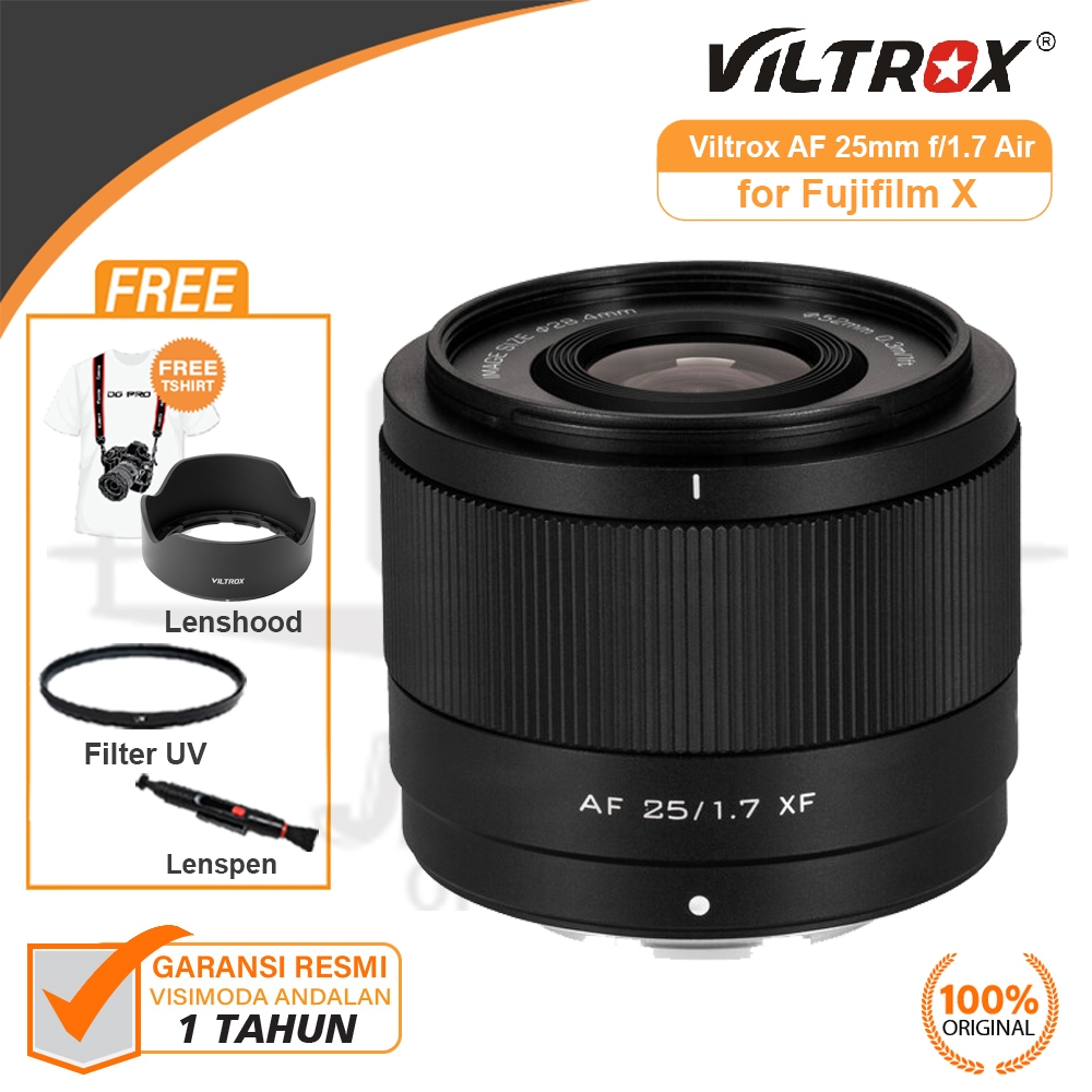 Jual Viltrox AF 25mm f1.7 Air Fuji XF Mount Lens for Fujifilm XF / 25 mm f/1.7 Garansi Resmi ...