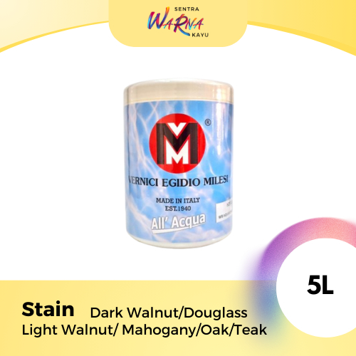 Jual Vernici Egidio Milesi - Waterbased Stain Color 5L (Cat Kayu Water ...