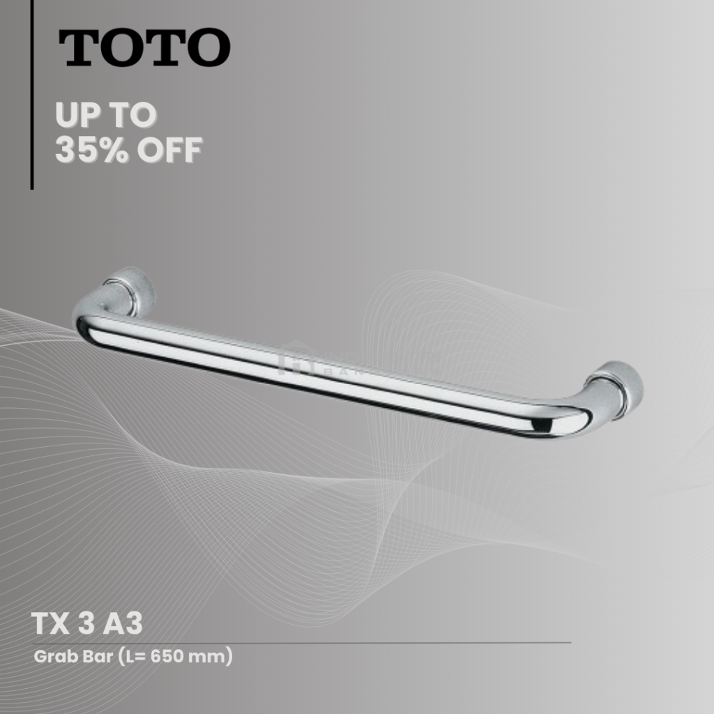 Jual Grab Bar TOTO TX 3 A3 (650mm) / Pegangan Kamar Mandi TOTO TX 3 A3 ...