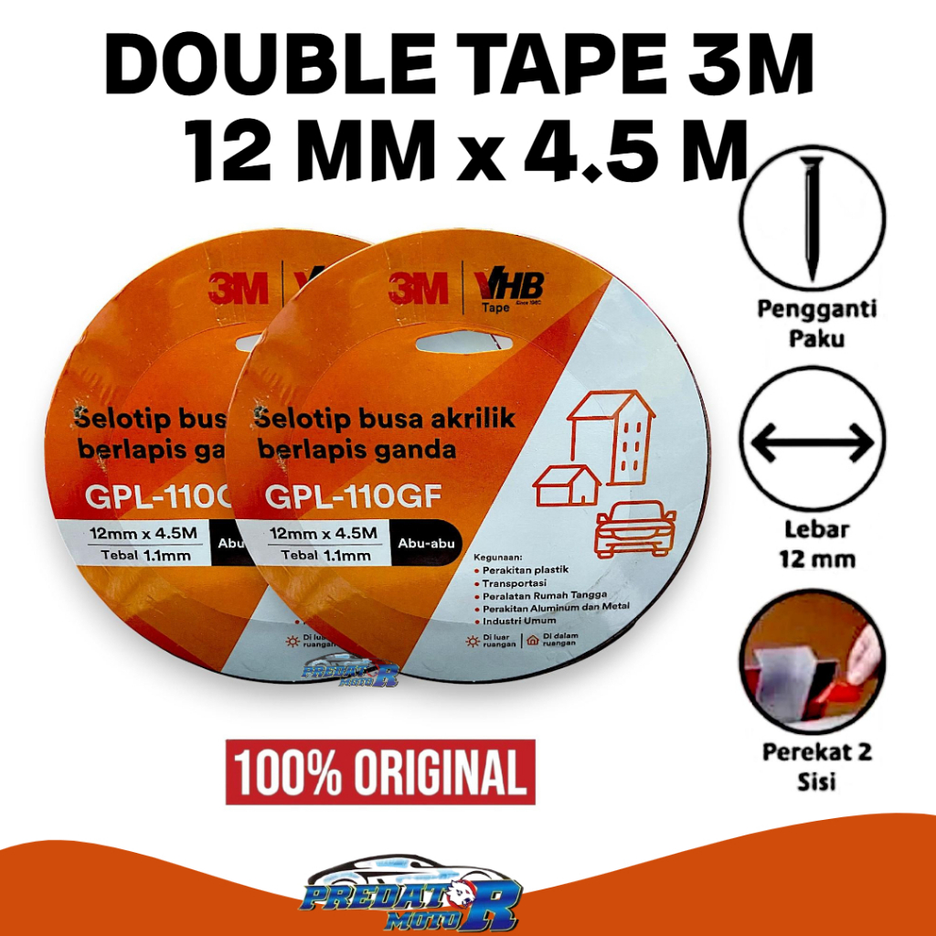 Jual Solatip Busa Akrilik 3M VHB Double Tape Isolasi Bolak Balik ...