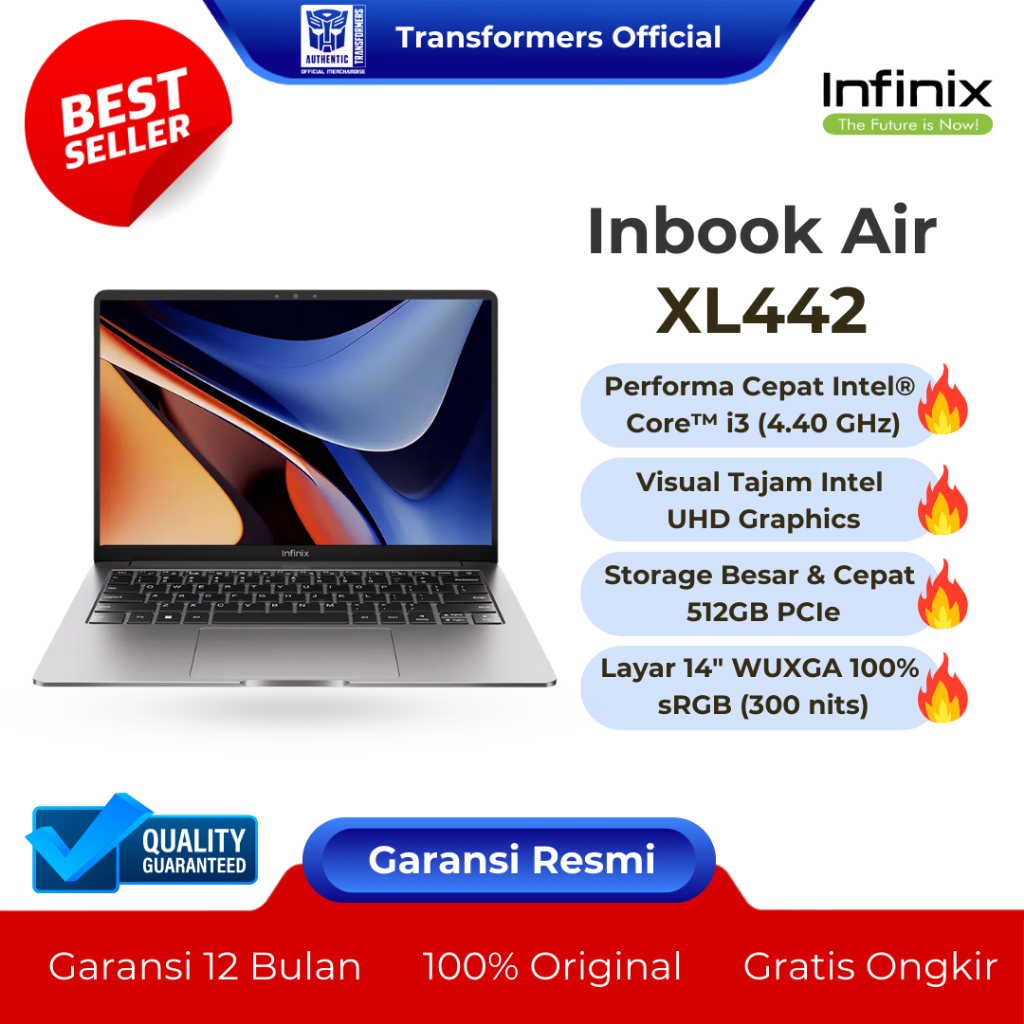 Jual Transformers x Infinix INBook Air XL442 – Laptop 14” FHD 100% sRGB ...